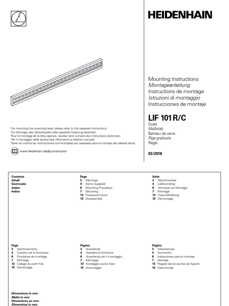 HEIDENHAIN LIF - 101R - C - Scale | PDF | Propiedades termodinámicas.