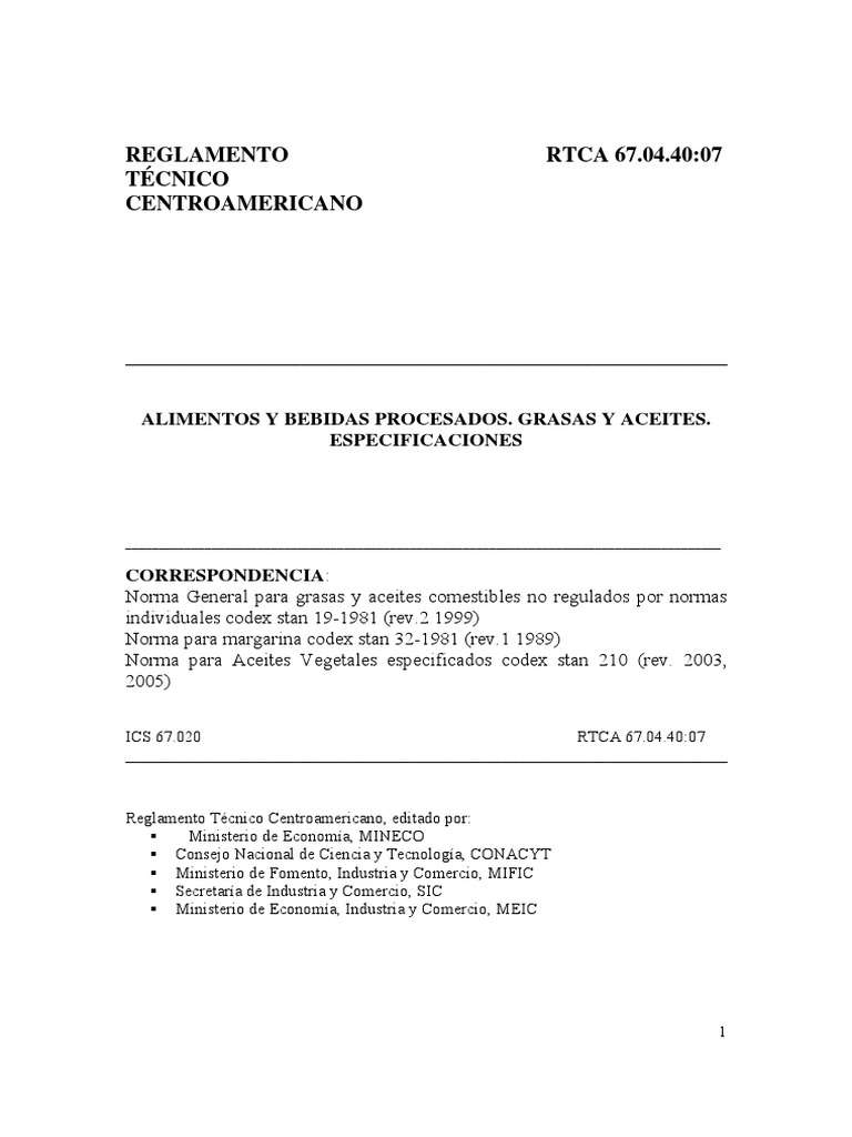Rtca 67 04 4007 Grasa y Aceites | PDF | Aceite vegetal | gordo