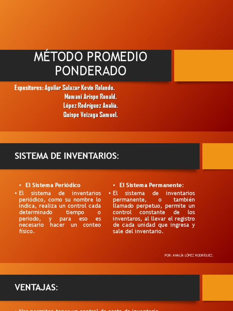 Método de Inventario Promedio Ponderado | PDF | Inventario | Precios
