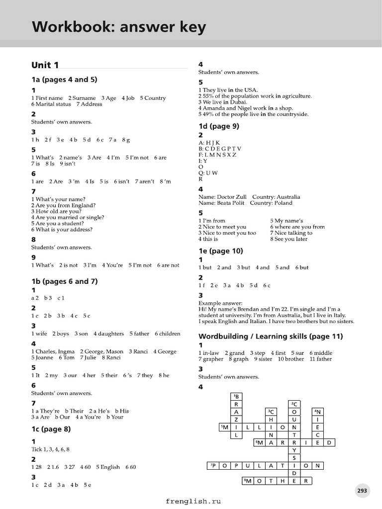 Life Elementay Workbook Answer Key | PDF