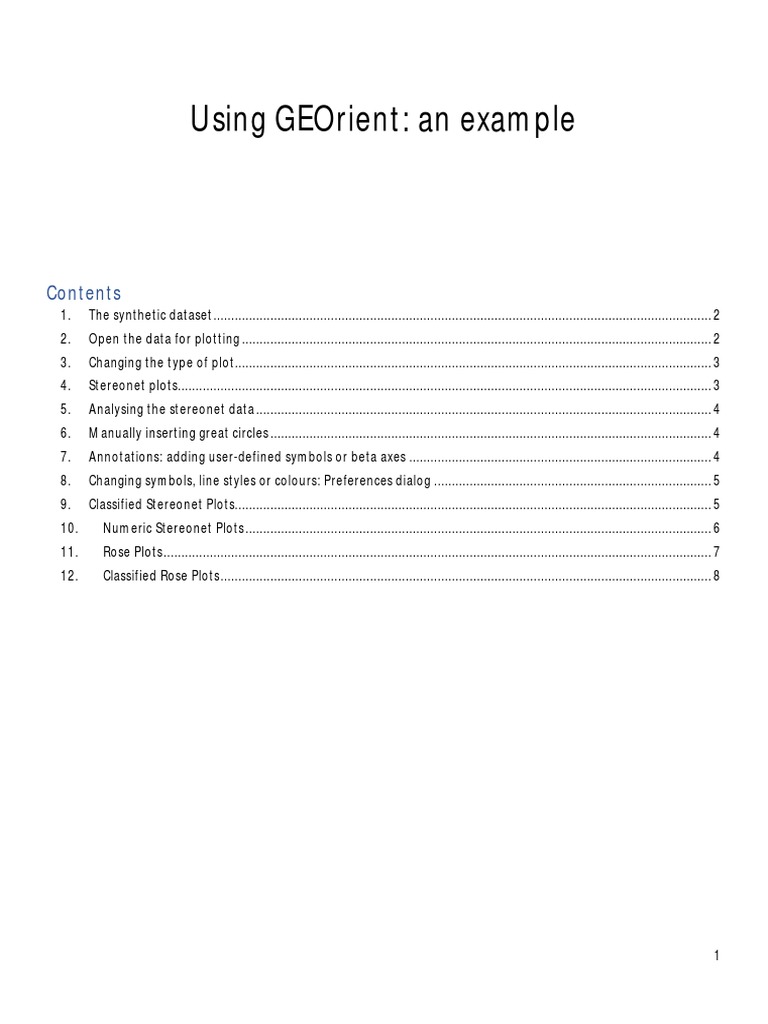 Using GEOrient - An Example | PDF | Comma Separated Values | Software