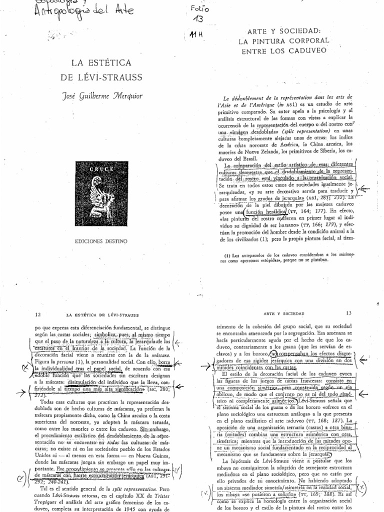 Merquior, José, - Arte y Sociedad. La Pintura Corporal Entre Los ...