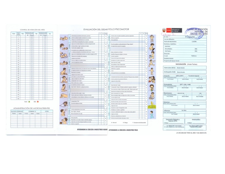 03 1 Tarjeta de Crecimiento y Desarrollo MINSA | PDF