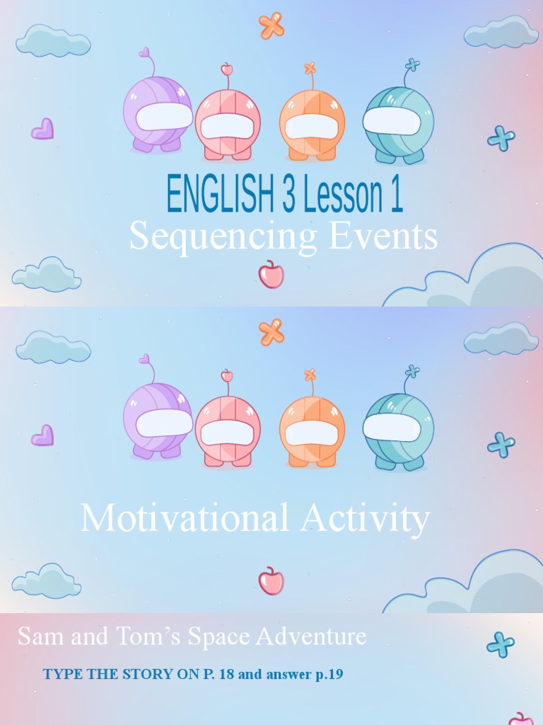 Lesson 1 - Sequencing Events | PDF