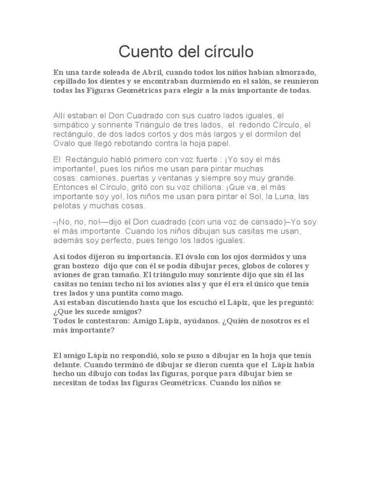 Cuento Del Círculo | PDF