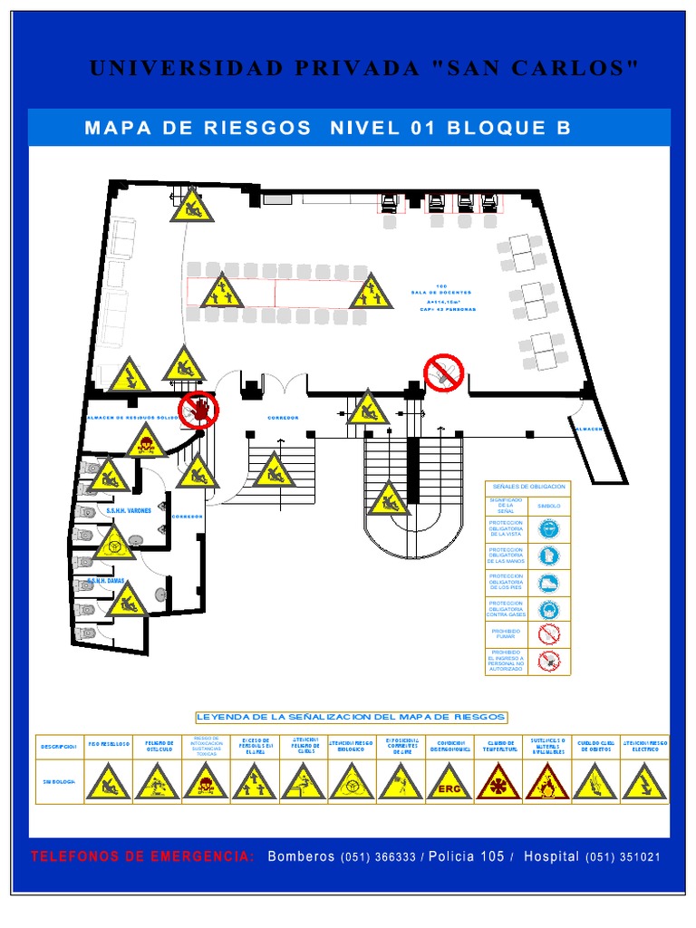 MAPA DE RIESGOS BLOQUES B Nivel 1 2020 | PDF