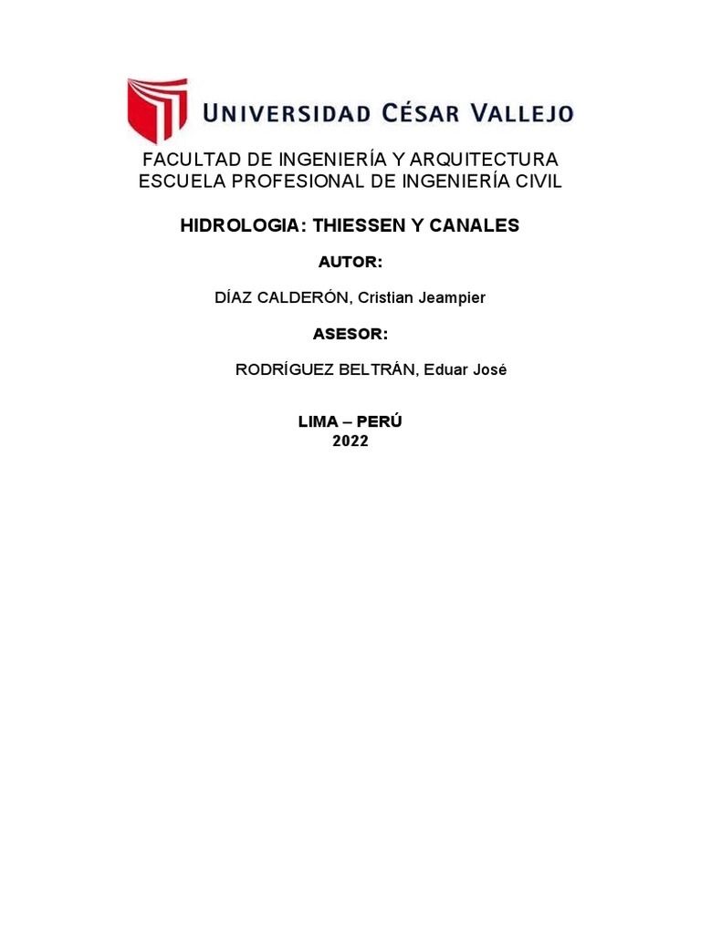 Thiessen y Canales | PDF