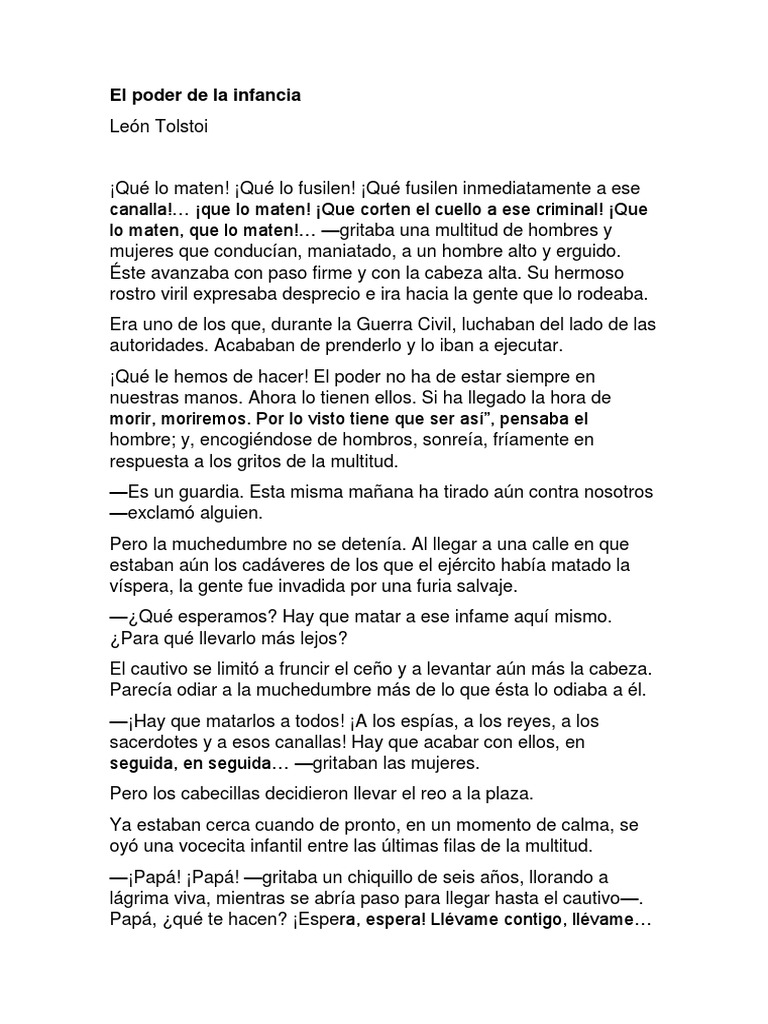 El Poder de La Infancia | PDF