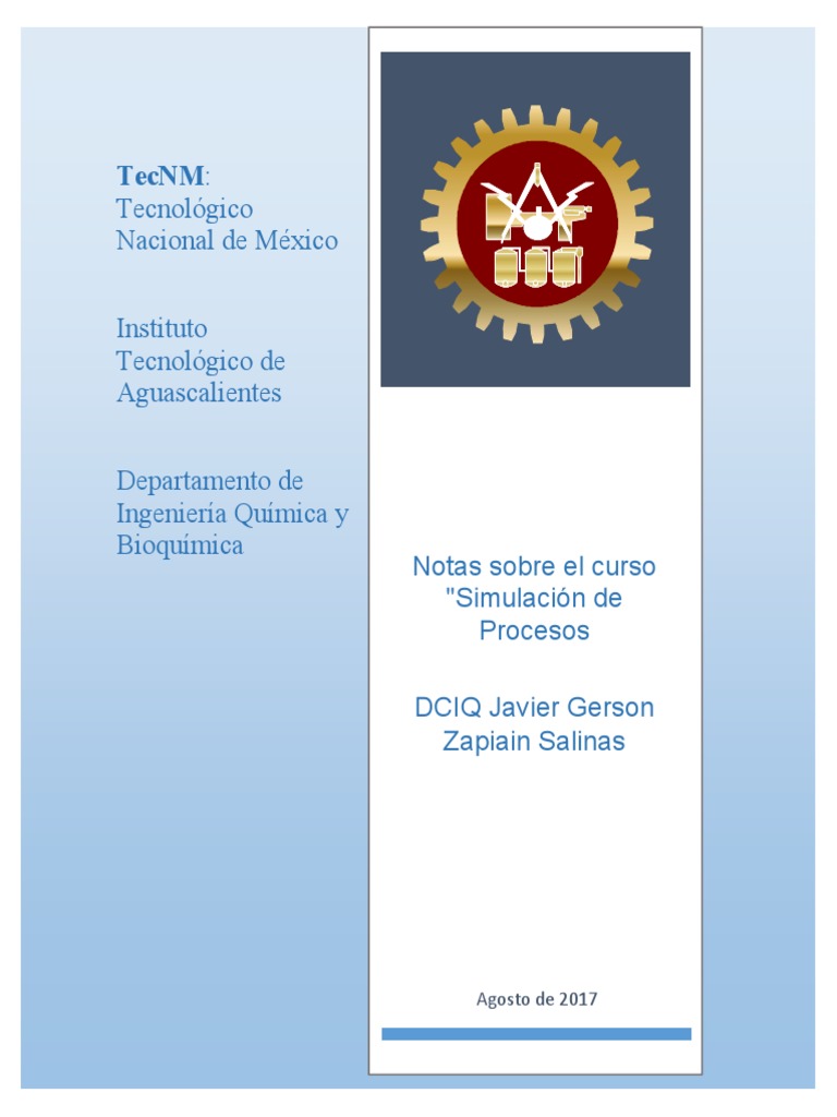 Simulacion De Procesos Pdf Ecuaciones Reactor Quimico