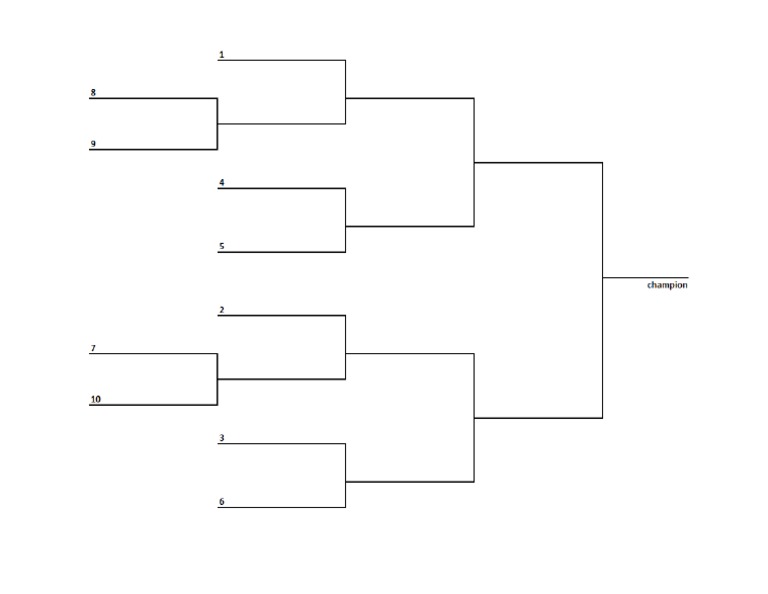 10 Team Bracket Fillable | PDF