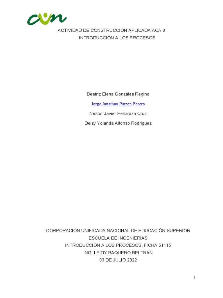 Introduccion Procesos ACA 3 | PDF | Business | Hospital