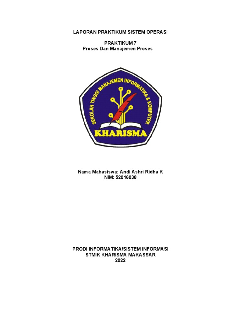 Laporan Praktikum 7 Sistem Operasi | PDF Laporan Praktikum 7 Sistem Operasi | PDF