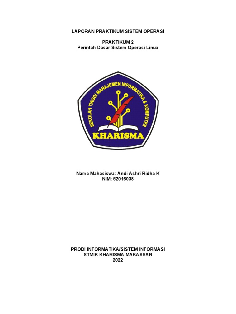 Laporan Praktikum Sistem Operasi | PDF Laporan Praktikum Sistem Operasi | PDF