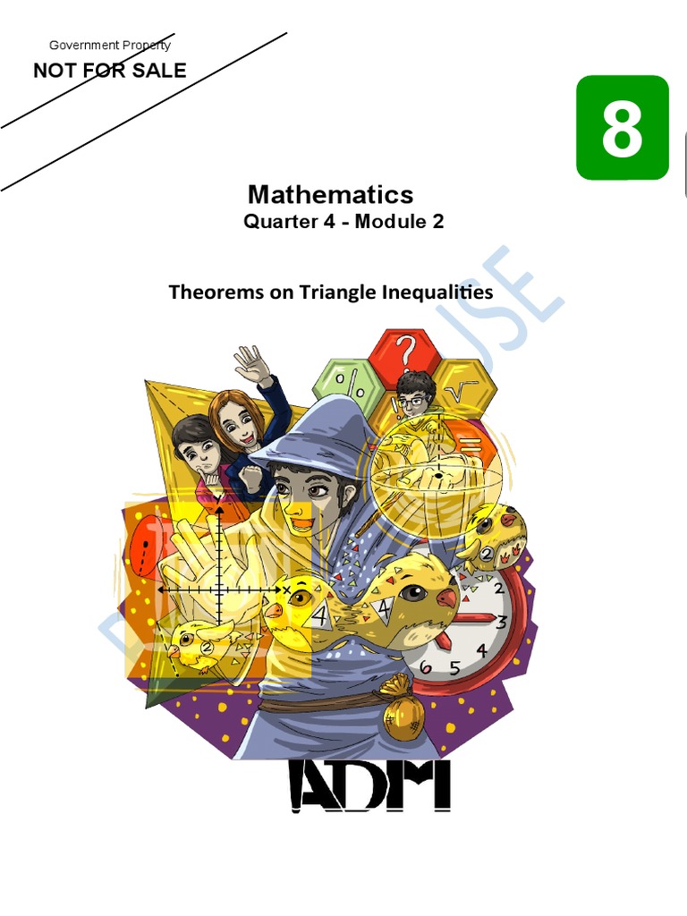 Math8 q4 Mod2 TheoremsOnTriangleInequalities v5 | PDF | Triangle | Elementary Mathematics
