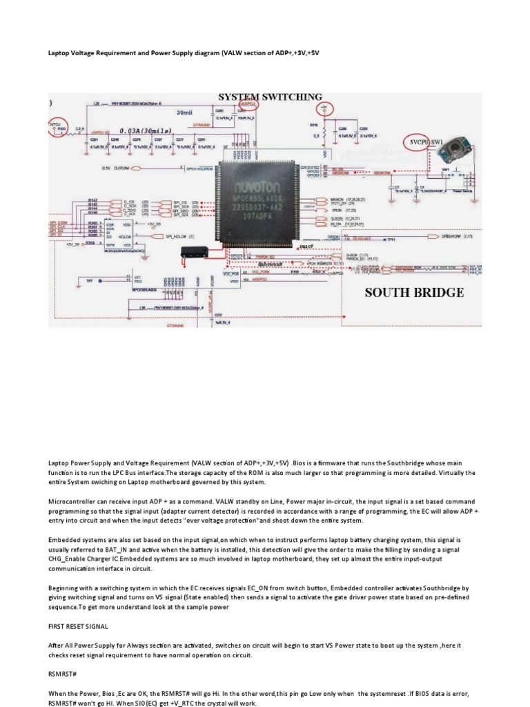 Laptop Voltage Requirement and Power Supply Diagram | PDF | Power ...