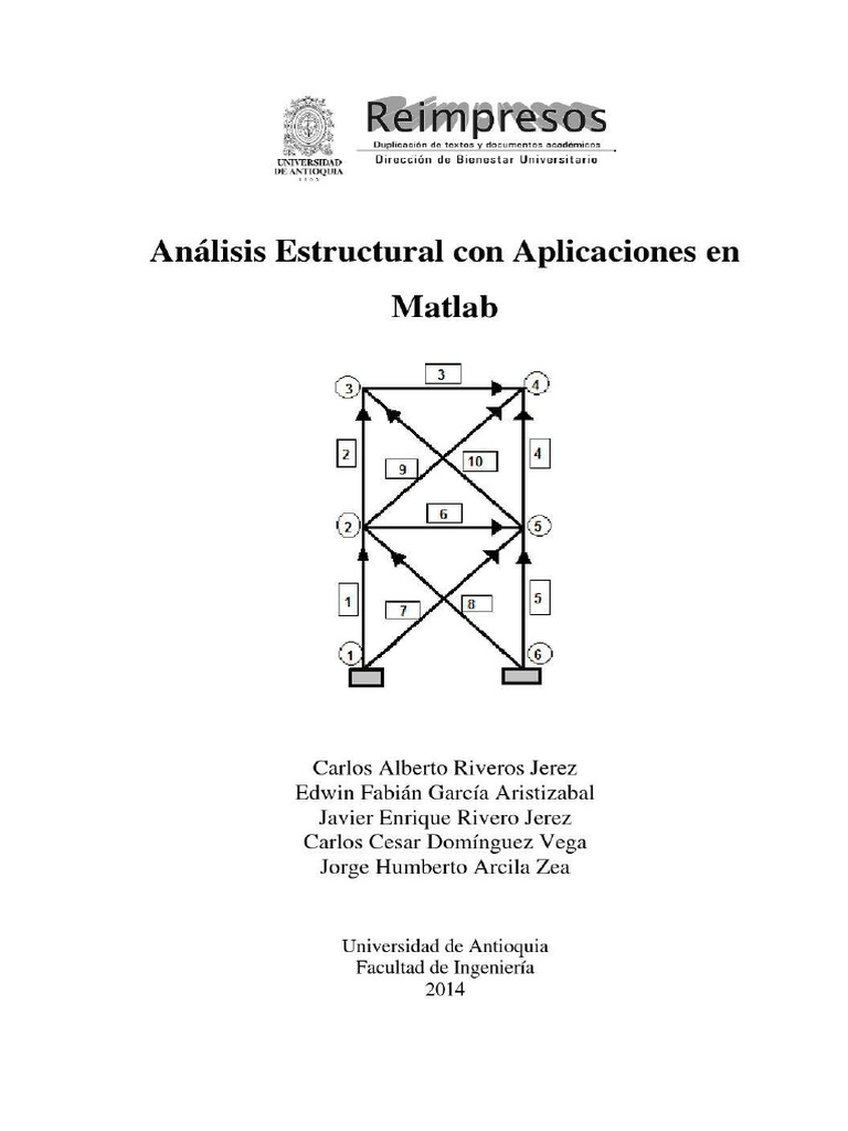 Analisis Estructural Con Aplicaciones en Matlab | PDF