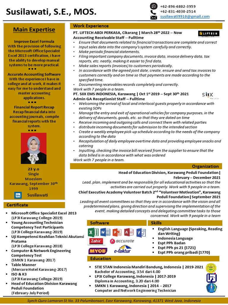 CV Susilawati | PDF | Software Engineering | Information Technology Management