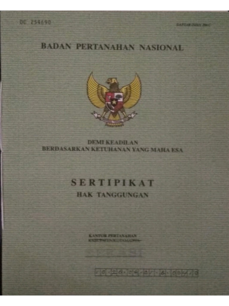 Folder Sertifikat Hak Tanggungan 5MB | PDF