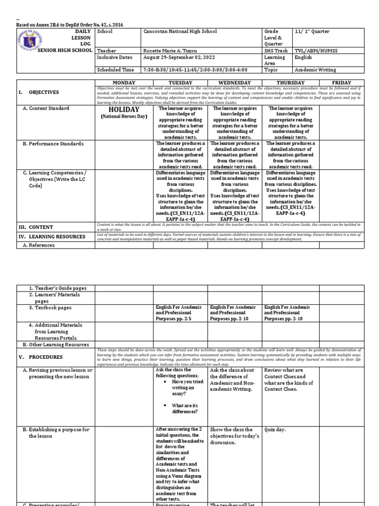 Aug29-Sep2 EAPP | PDF | Learning | Teaching Method