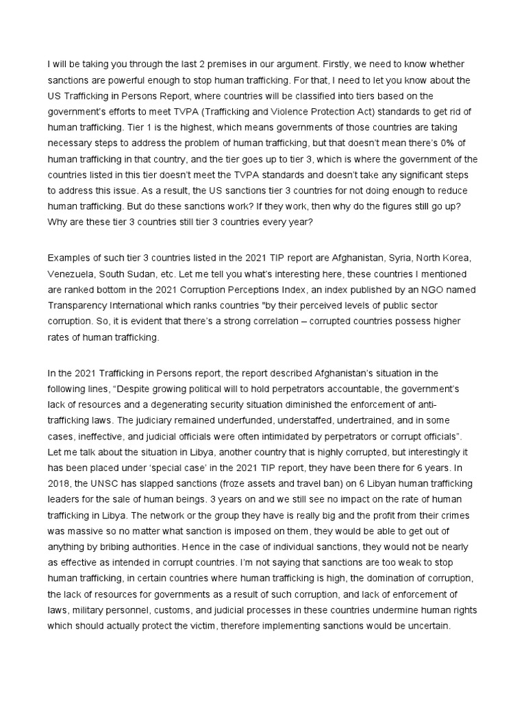 Script | PDF | Human Trafficking | Human Rights