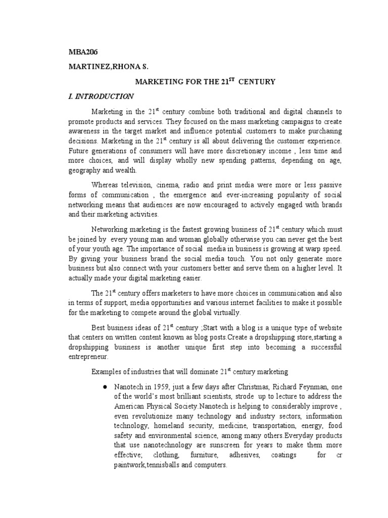 Marketing For The 21ST Century | PDF | Marketing | Brand