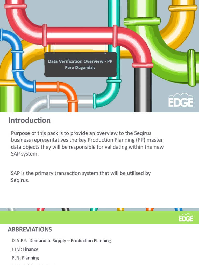 PP Master Data Verification Overview | PDF | User (Computing ...