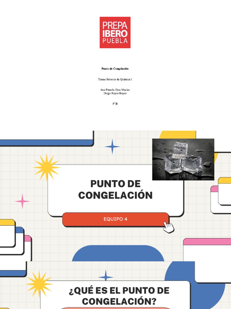 Definición y Cálculo del Punto de Congelación | PDF
