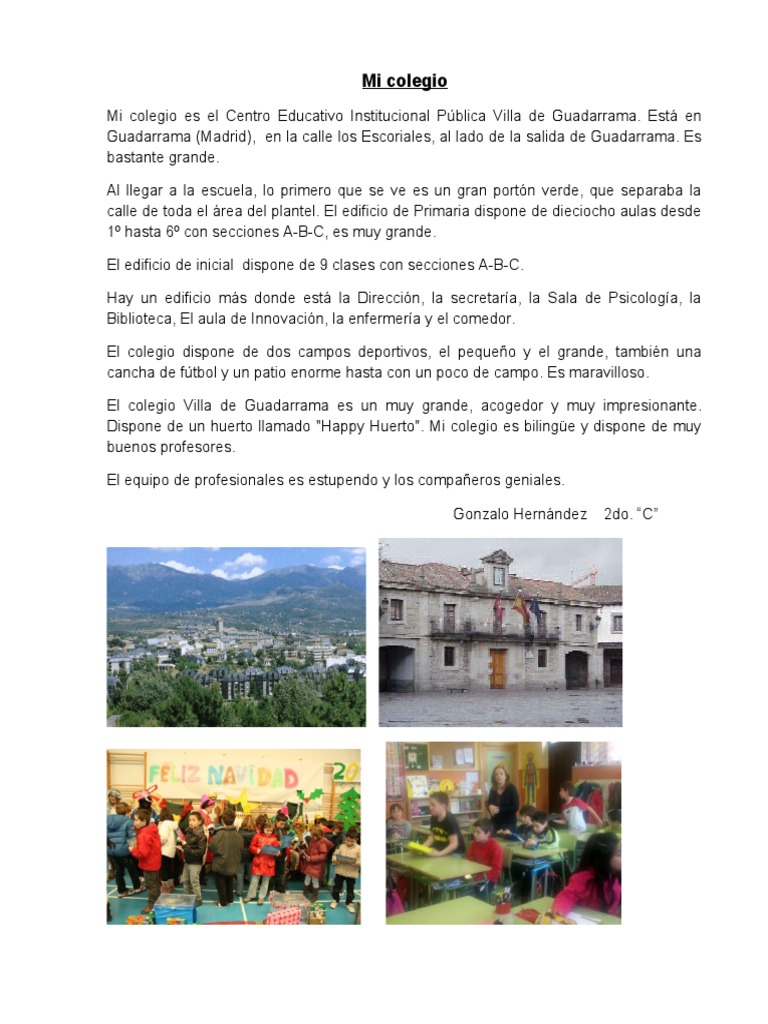 Texto Descriptivo de Un Lugar | PDF