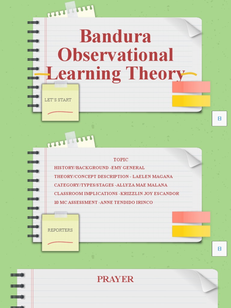 Bandura Observational Learning Theory | PDF | Motivational | Motivation