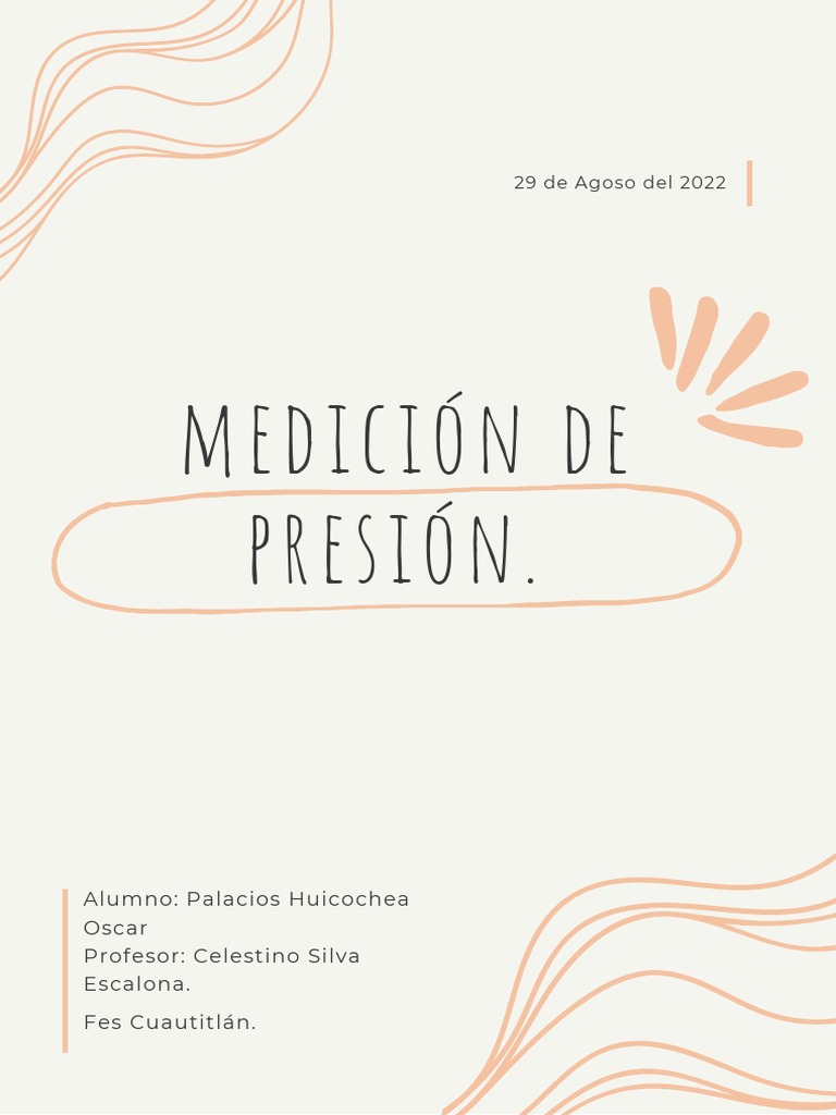Medicion de Presión. | PDF | Pascal (Unidad) | Presión