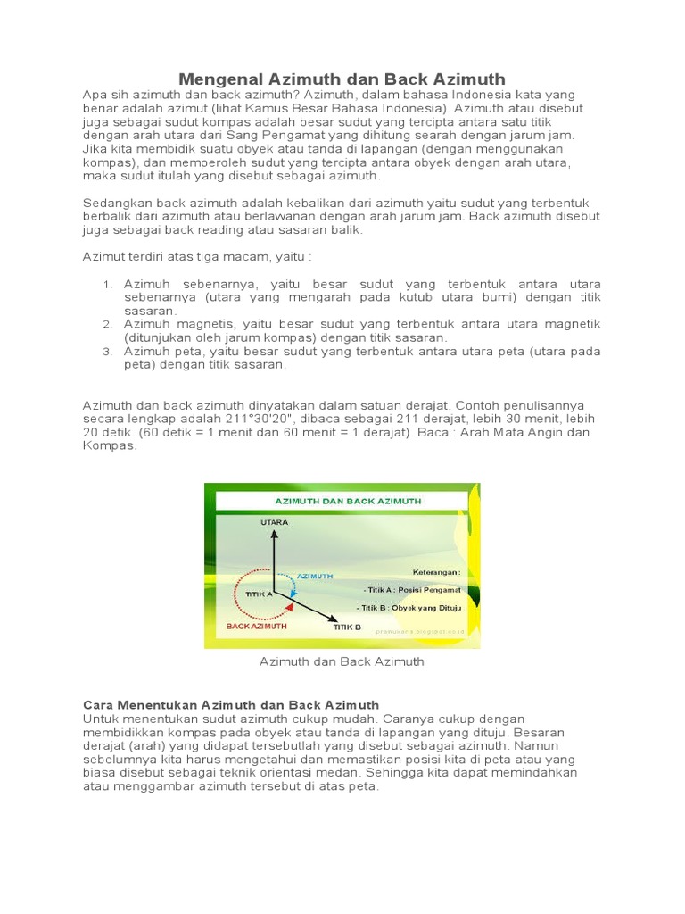 Menghitung Azimut | PDF
