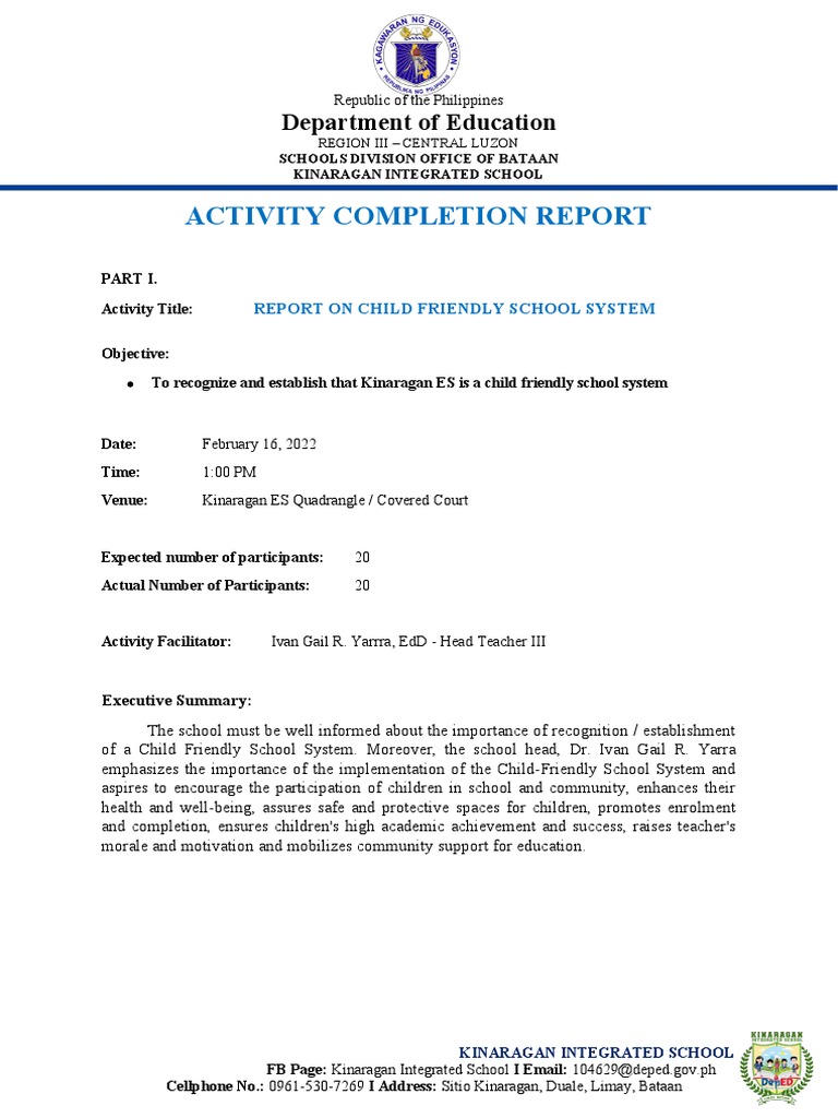 Narrative-Report-CFSS | PDF | Unicef | Behavior Modification