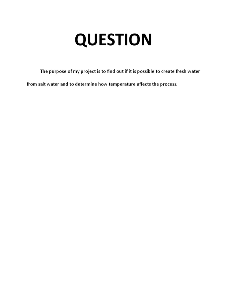 Desalination Science Experiment | PDF | Water | Desalination