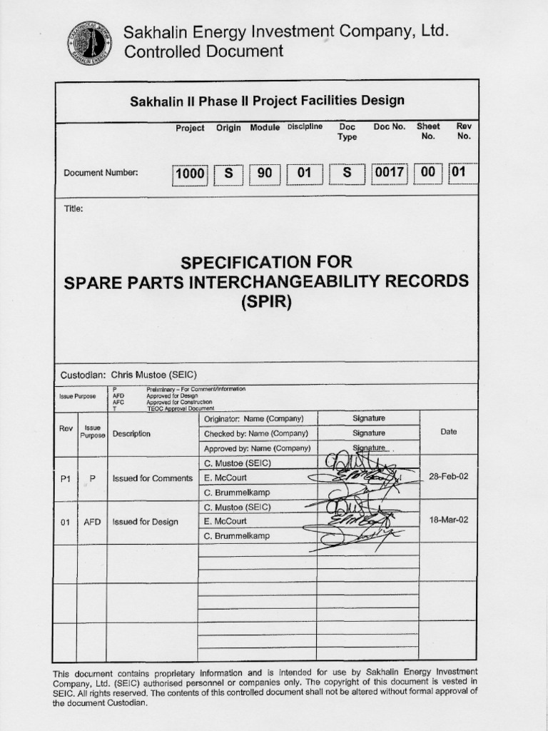 How To Define Spares | PDF | Specification (Technical Standard ...
