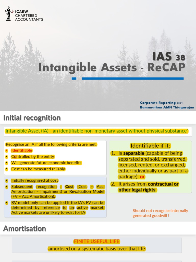 IAS 38 Intangible Assets | Download Free PDF | Intangible Asset ...