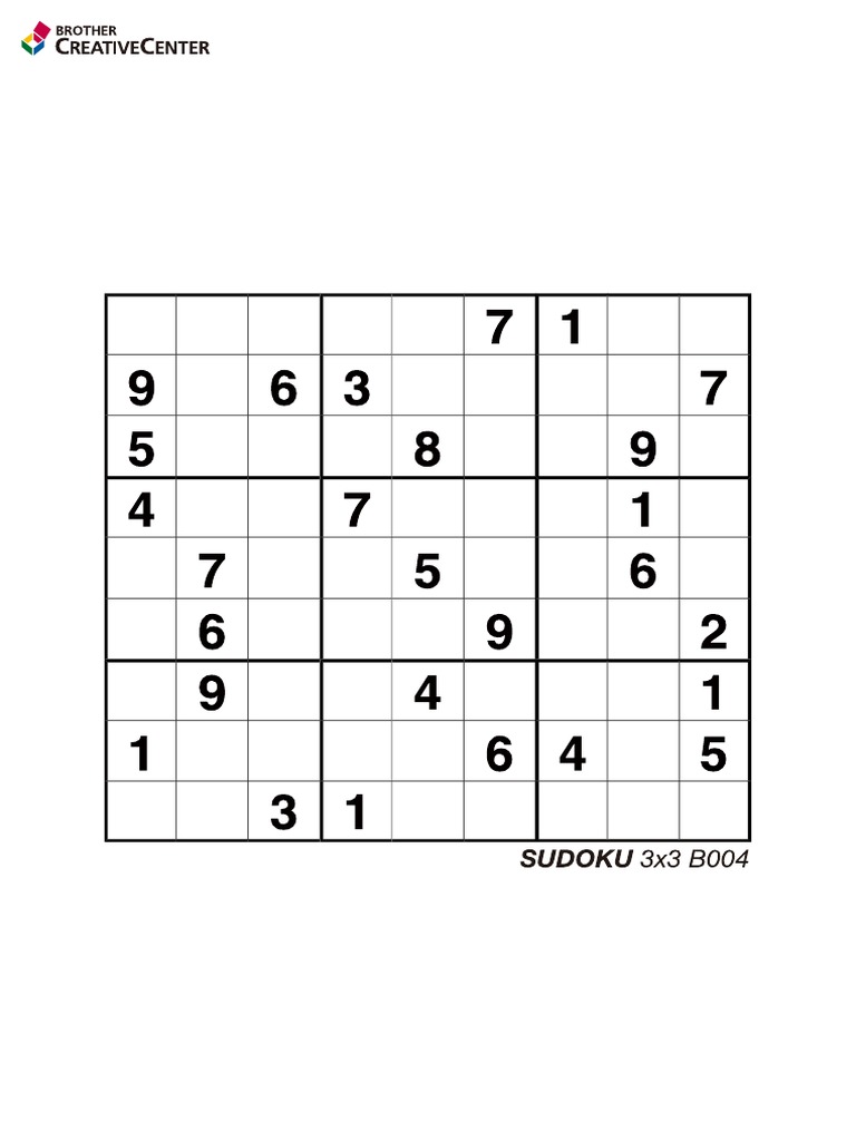 Sudoku 3x3 b004 1 en | PDF