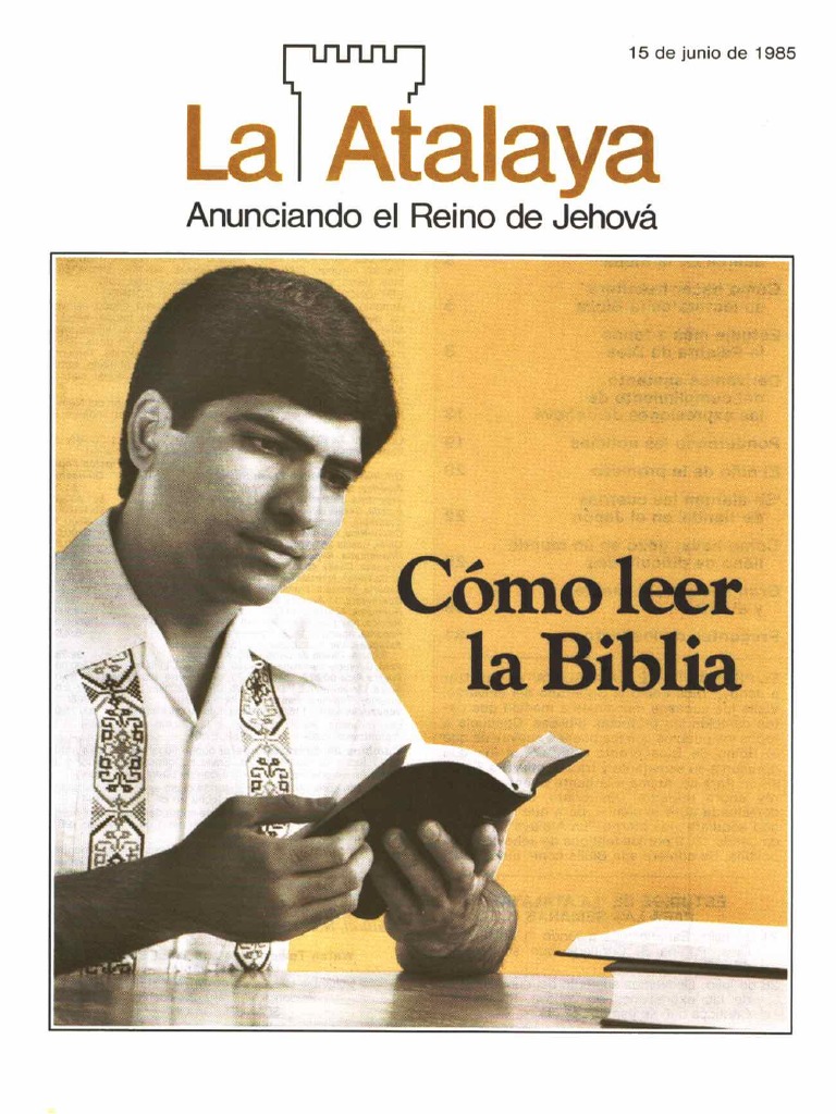 06 - La Atalaya - 15 de Junio de 1985 - OCR | PDF | Biblia | Fe