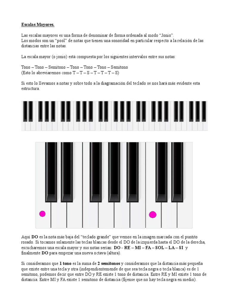 Estructura de las Escalas Mayores | PDF | Escala (música) | Modo (música)