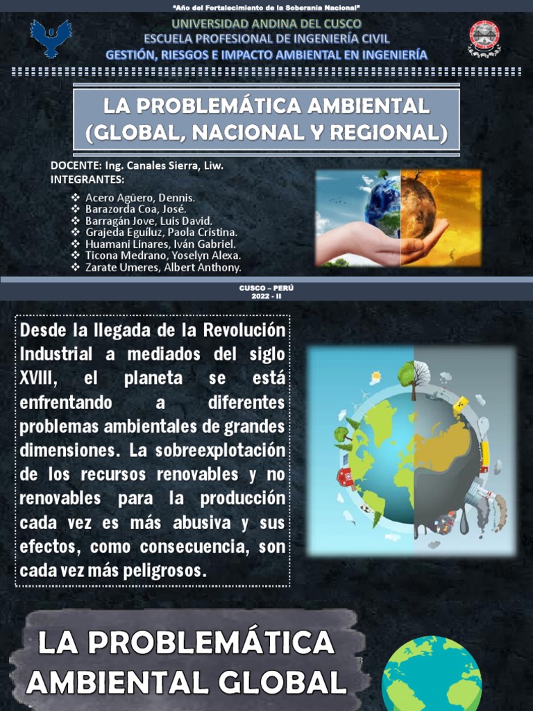 La Problemática Ambiental (Global, Nacional y Regional) - Diapositivas ...