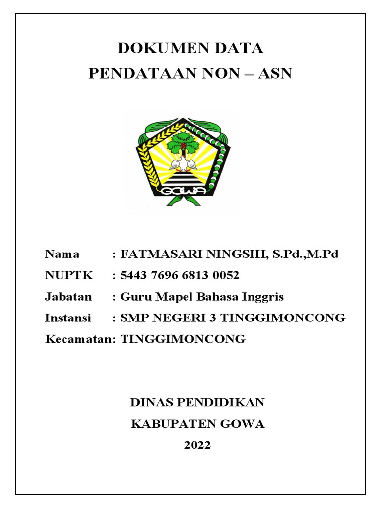 Sampul Pendataan Data Non-Asn | PDF