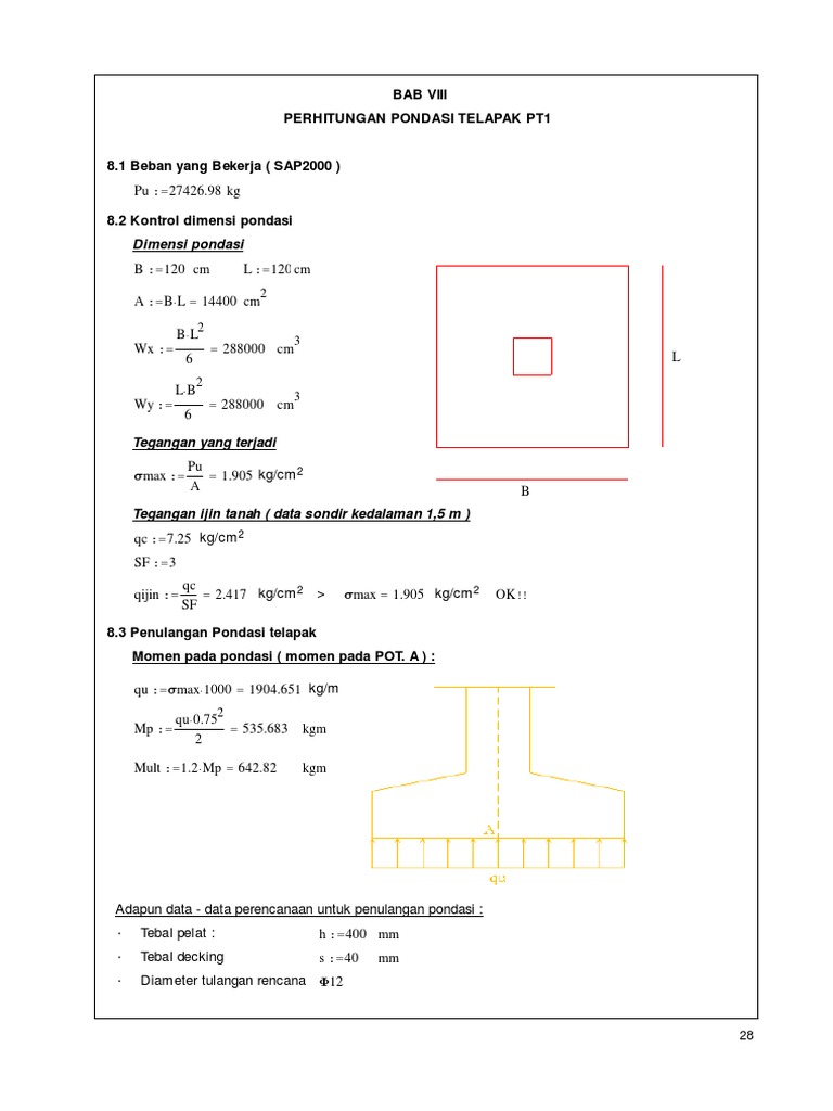 Pondasi Telapak | PDF | Metode & Bahan Ajar | Sains & Matematika