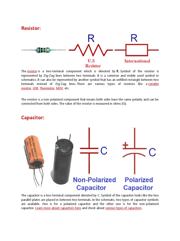Electronic Component Symbols Guide | PDF | Bipolar Junction Transistor ...