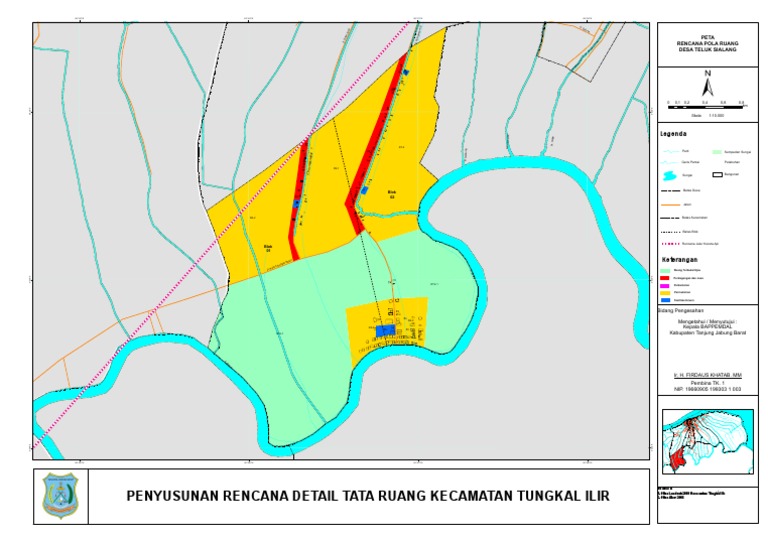 Peta Rencana Pola Ruang Desa Teluk Sialang A1 | PDF