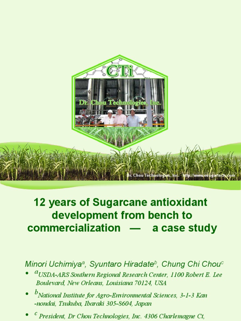 Sugar Cane Extract Antioxidants Commercialization | PDF | Chemical ...