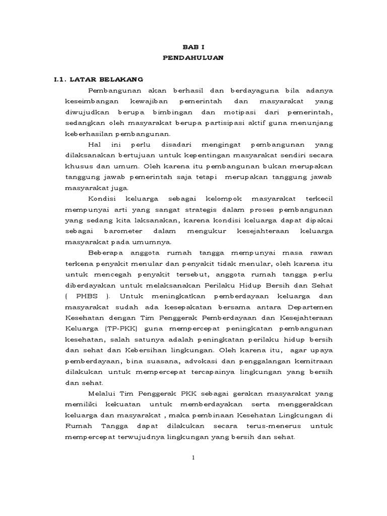 Profil PHBS Desa | PDF