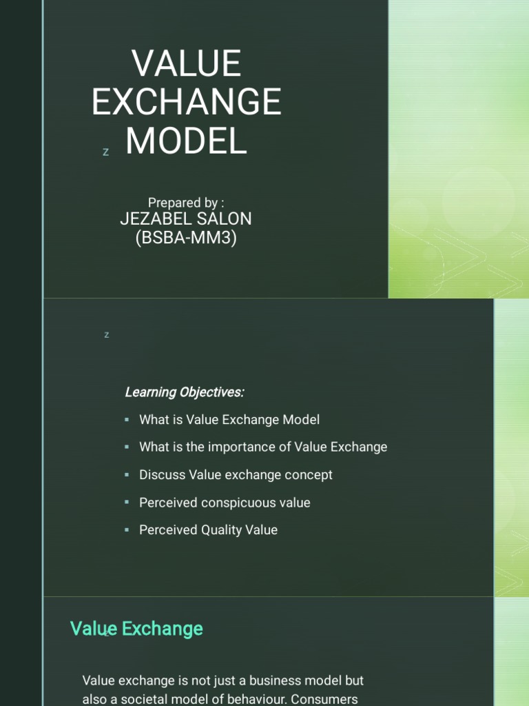 Value Exchange Model | PDF