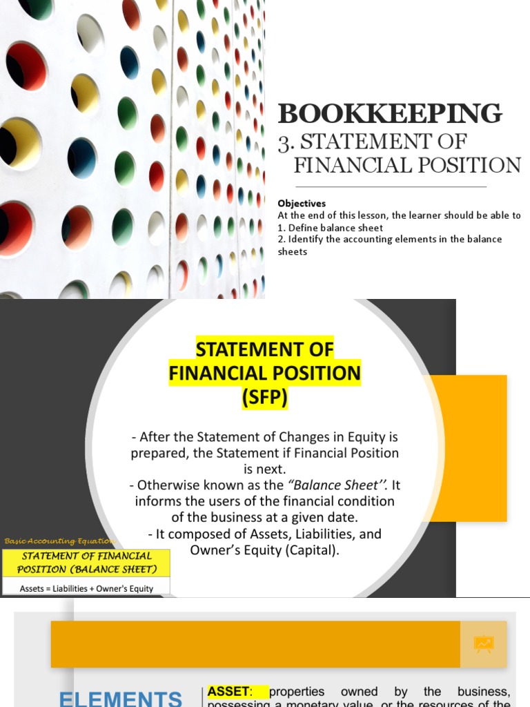 Statement of Financial Position (Balance Sheet) | PDF | Balance Sheet ...
