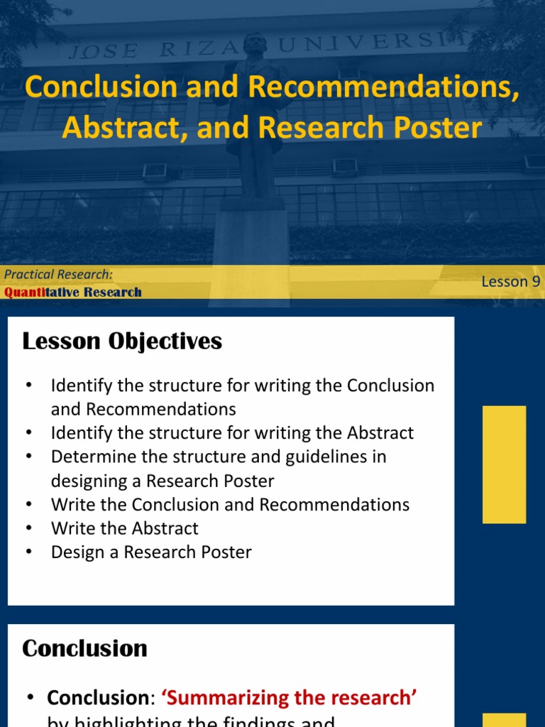 Research Conclusion, Abstract, and Poster Guide | PDF | Abstract ...