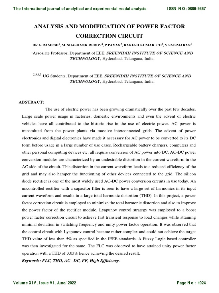 Batch12 PublishedPaper 18311A0240 18311A0242 18311A0244 18311A0256 | PDF | Ac Power | Electrical ...