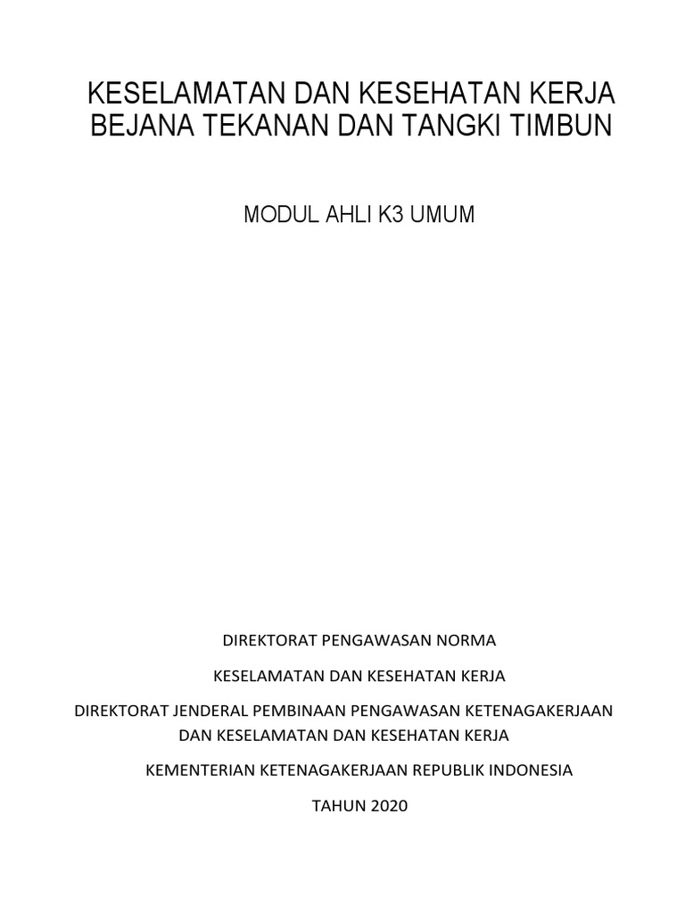 Modul K3 Bejana - Tangki Tekan | PDF